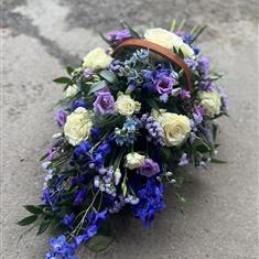 Blue and lilac basket
